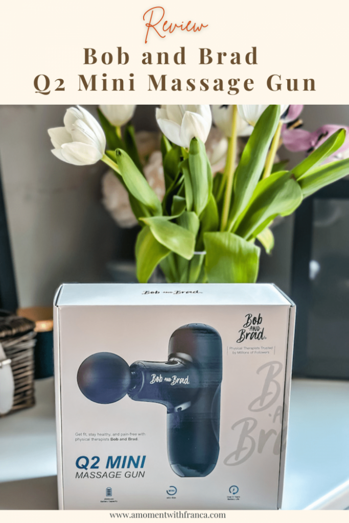 Bob and Brad Q2 Mini Massage Gun Review and Giveaway • A Moment With Franca